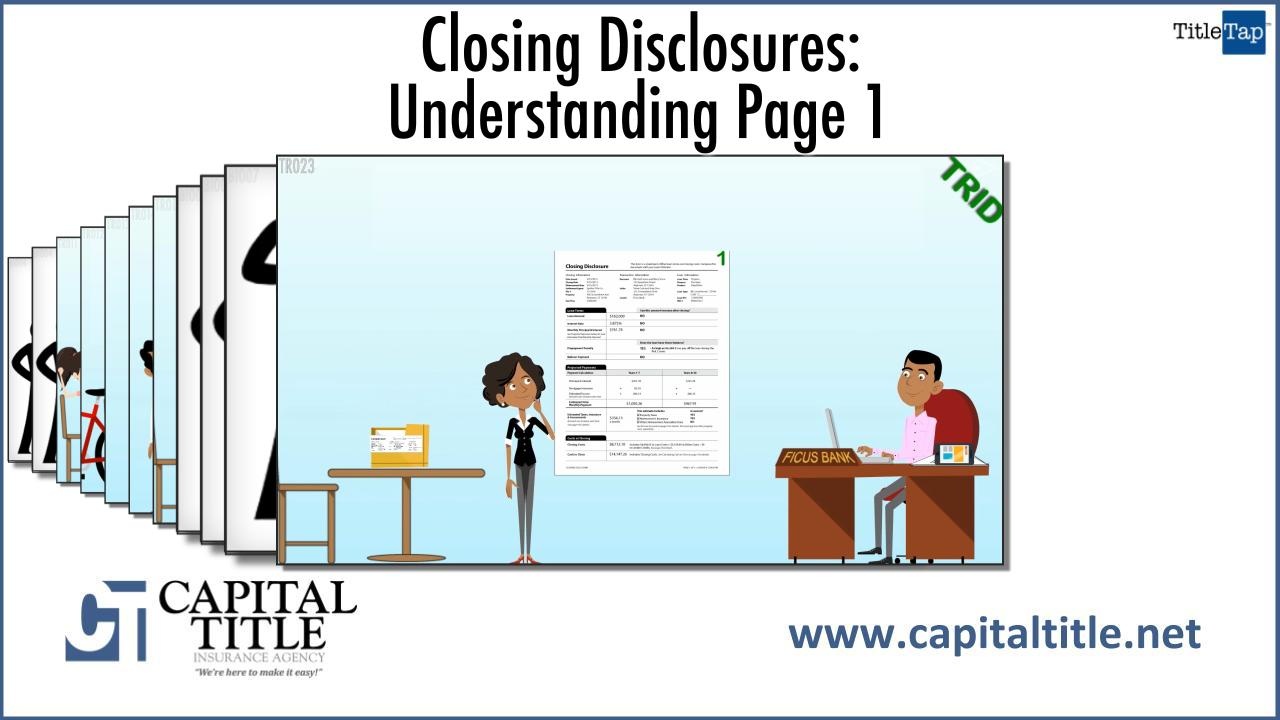 Closing Disclosures Understanding Page One Southfield Fraser Troy