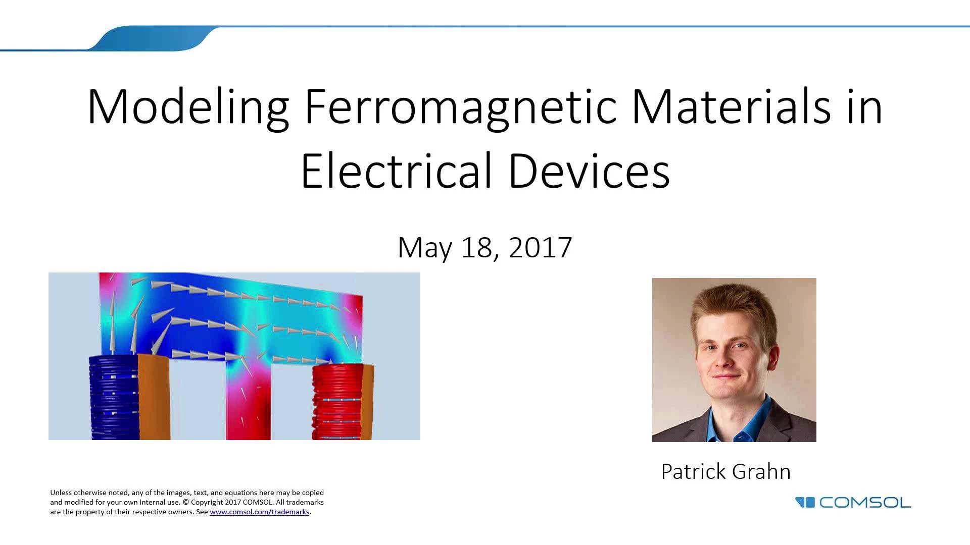 Simulating Ferromagnetic Materials in COMSOL Multiphysics®