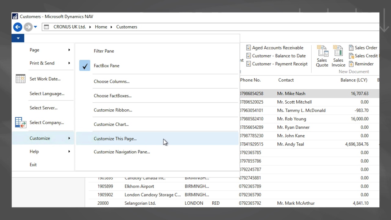 Dynamics NAV - Adding Filters to Pages that don't have them