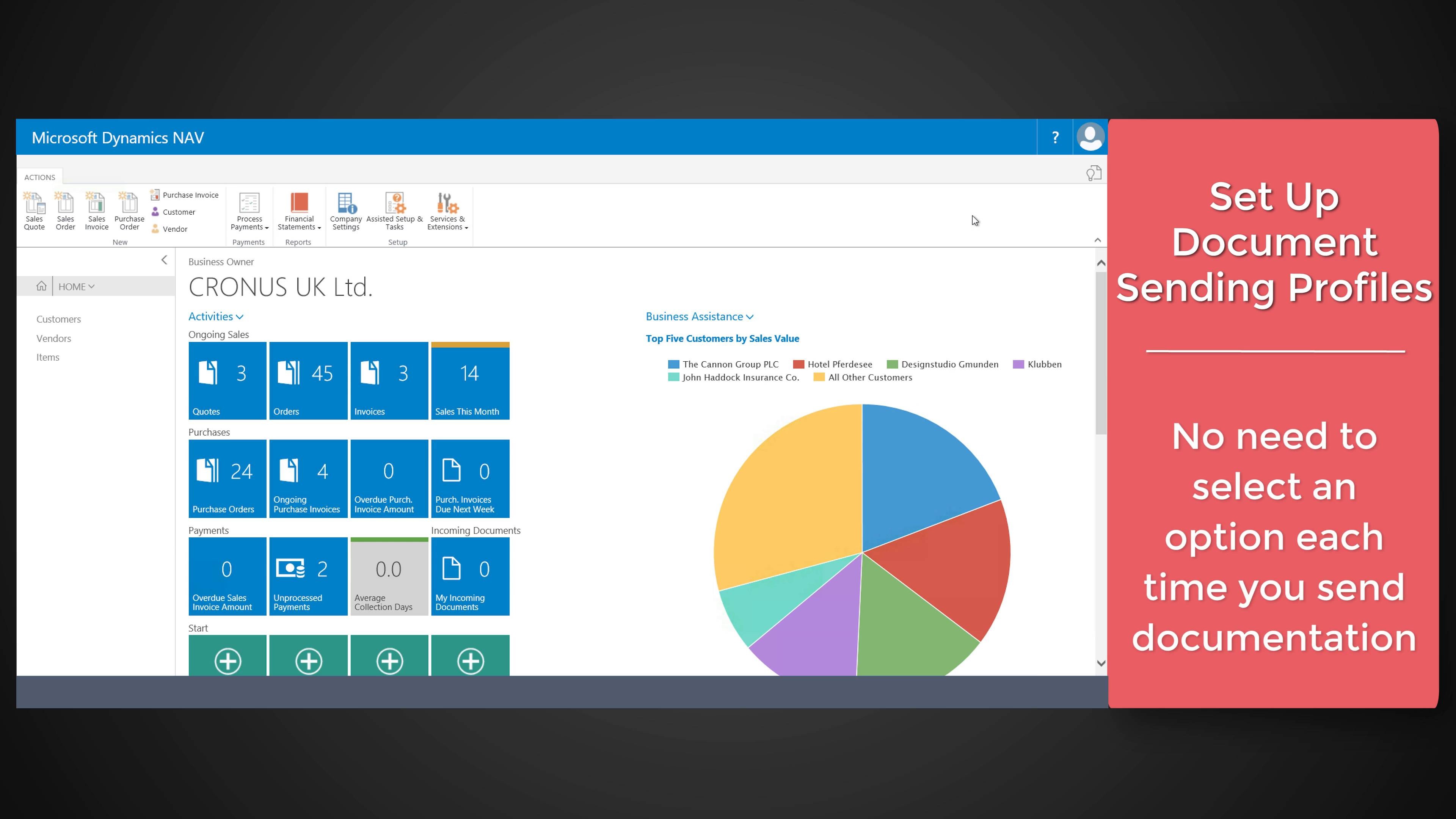 Dynamics NAV - How to Set up Document Sending Profiles