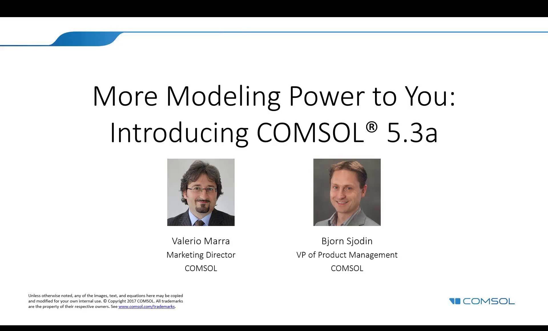 Introducing COMSOL Multiphysics® and COMSOL Server™ 5.3a