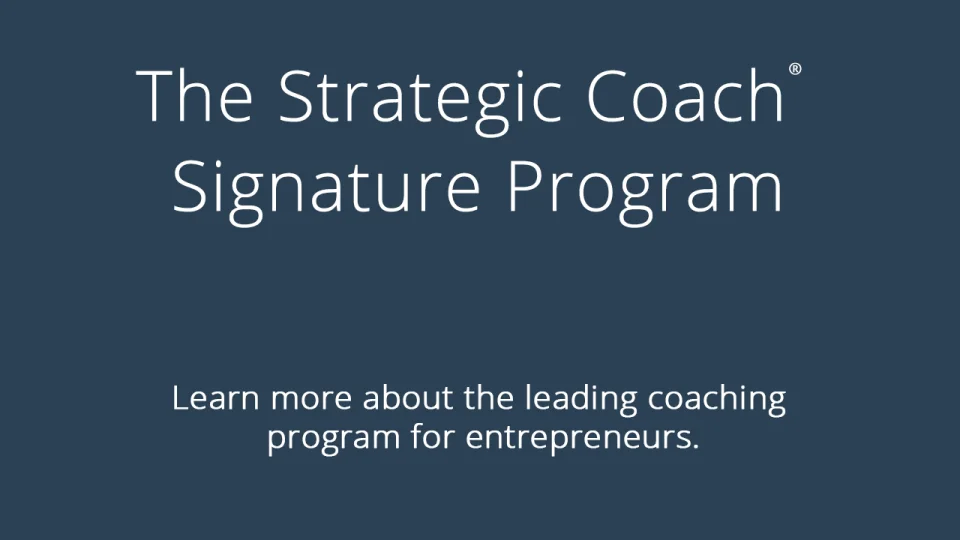 Strategic Coach Program Preview Package And Starter Kit