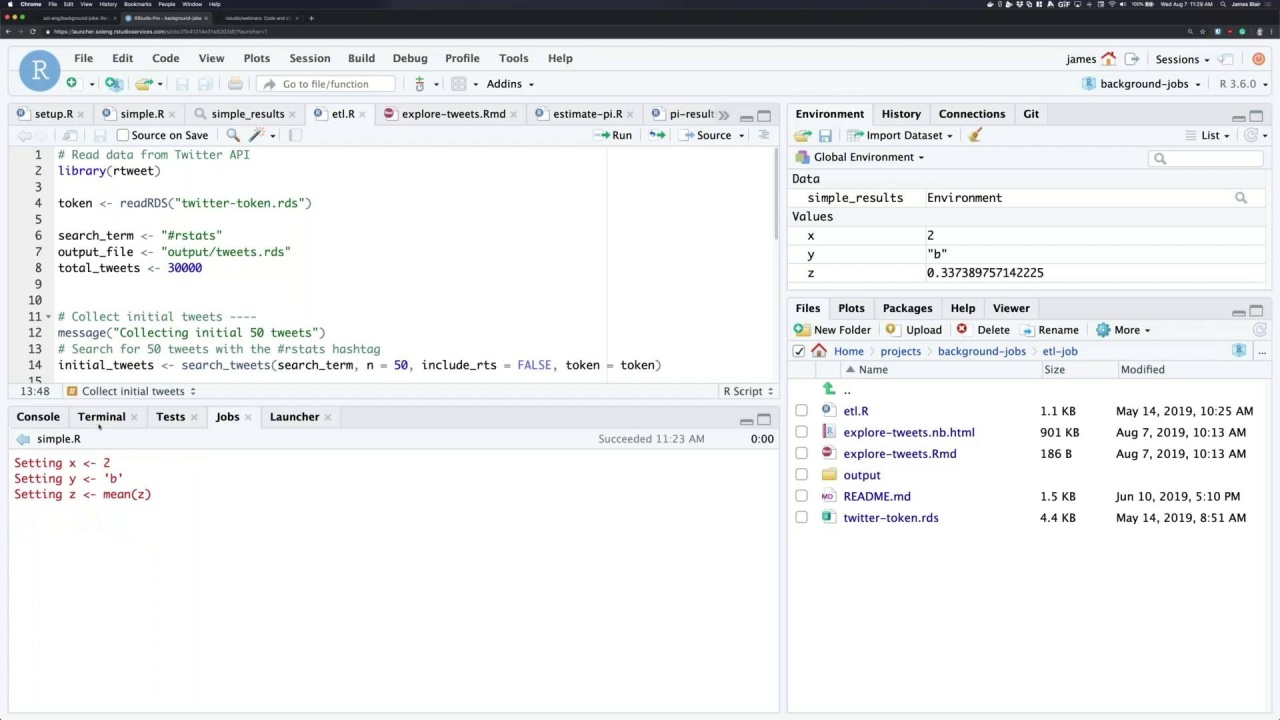 RStudio local jobs and remote launcher - RStudio