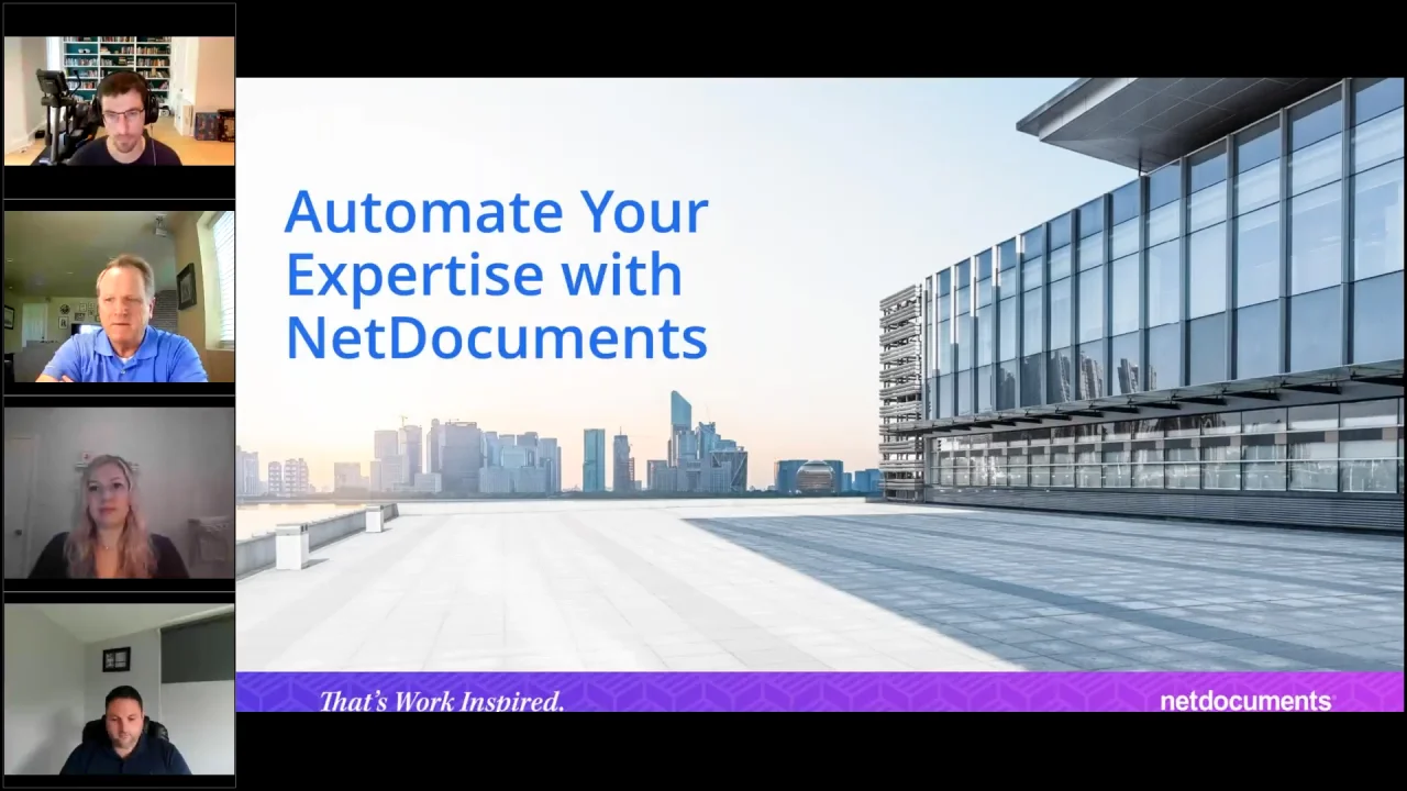On-Demand Webinar | Automate Your Expertise with NetDocuments