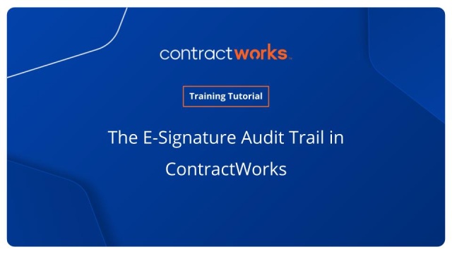 E-signature Audit Trail