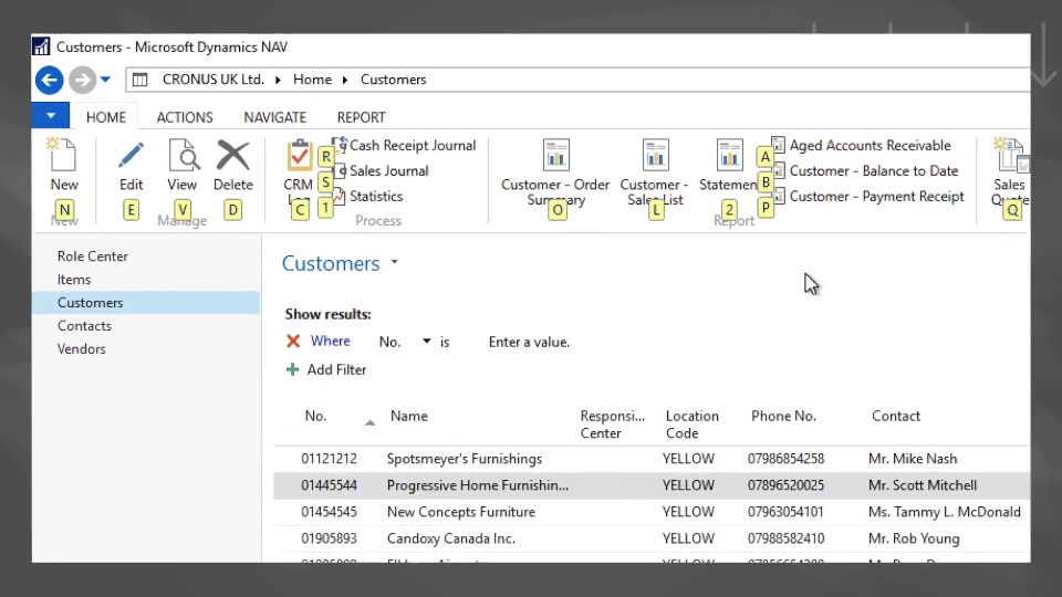 Dynamics NAV - Activate the Menu Bar
