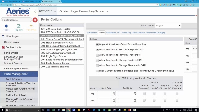 Standards Based Grade Reporting - Security and Portal Options Video : Aeries Software