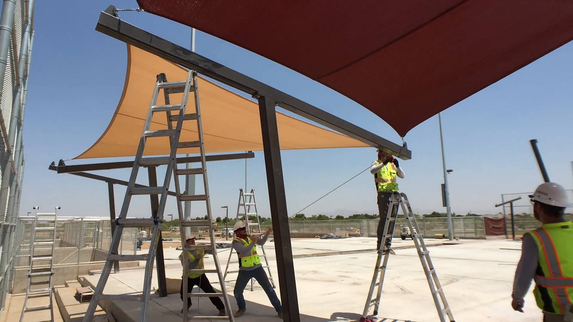 Shade Sail and Hip Structure Installation Videos - Tenshon