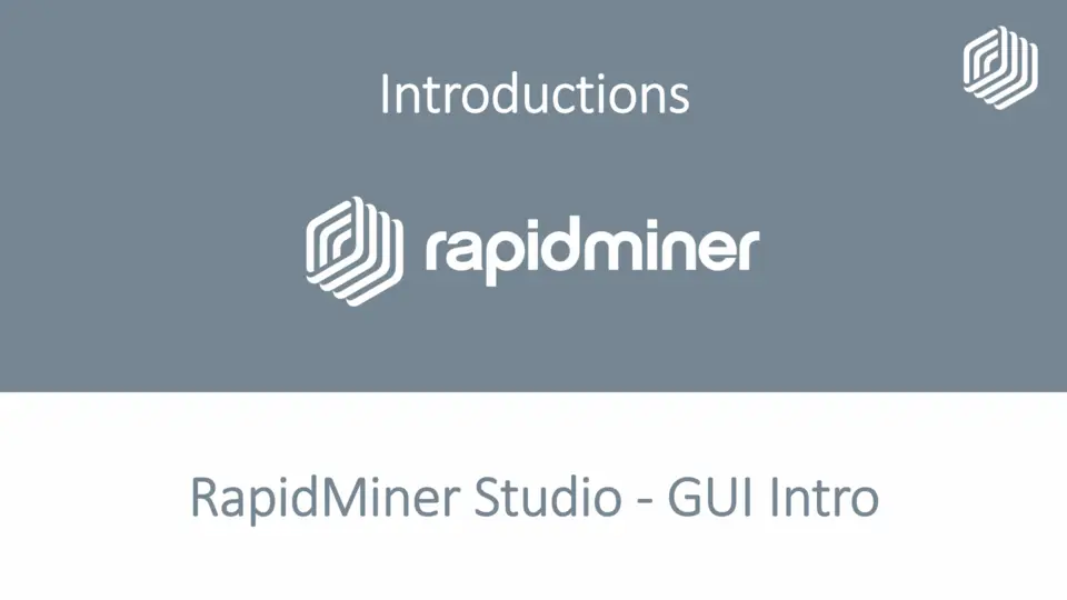 What is what introduction for RapidMiner | RapidMiner Studio