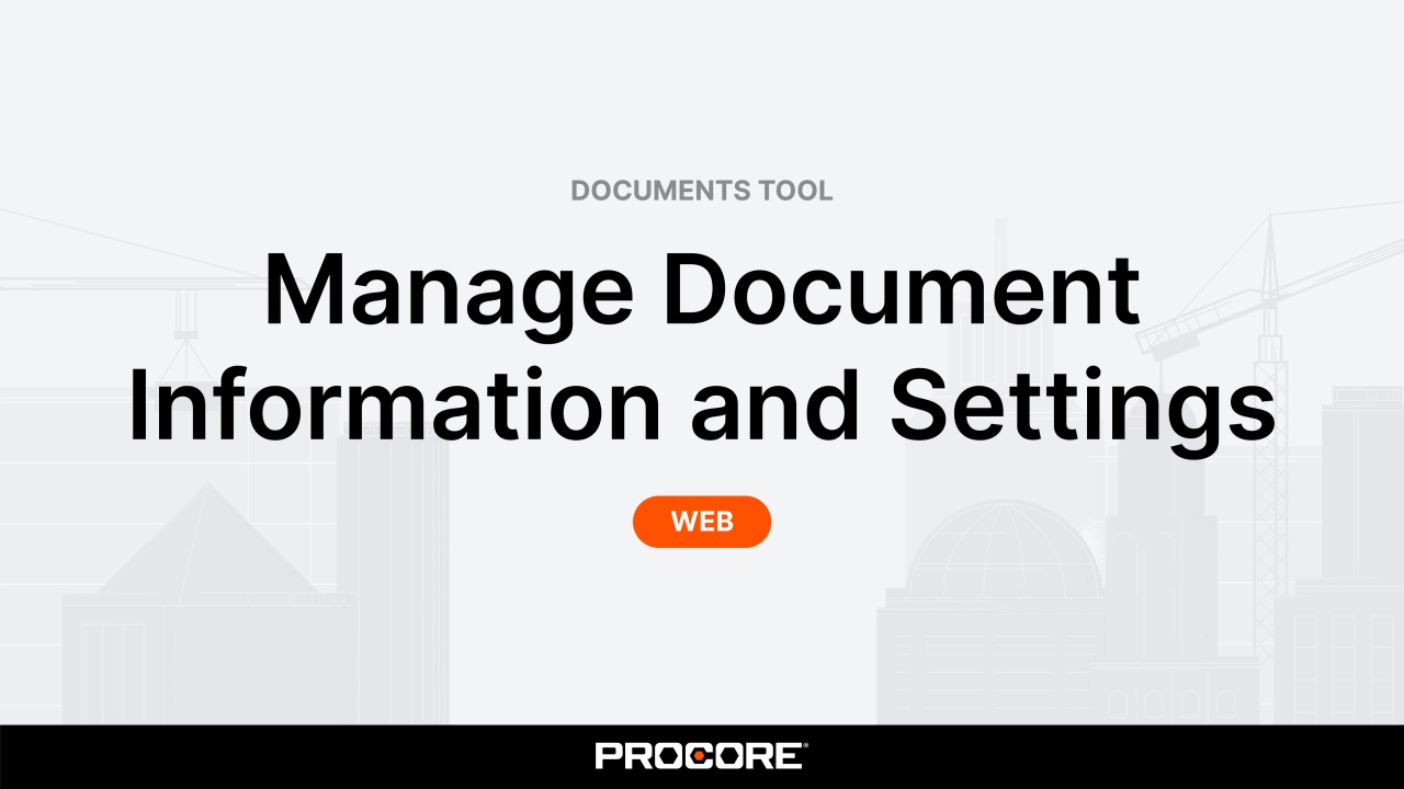 Add or Edit a File Description in the Project Level Documents Tool - Procore (en-CA)