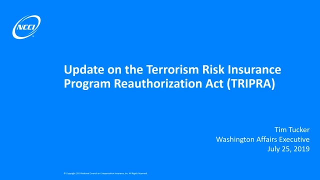 Update on the Terrorism Risk Insurance Program Reauthorization Act (TRIPRA)